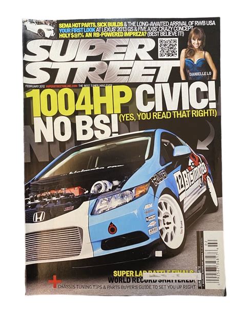 Super Street Magazine Honda Civic Cover 1004hp No Bs Bisimoto Feb 12