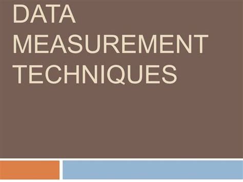 Levels Of Measurement Pptx Physics Science