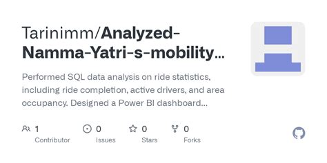 github tarinimm analyzed namma yatri s mobility app data with sql and