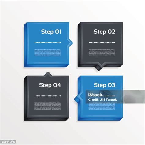 Four Steps Process Arrows Design Element Vector Stock Illustration Download Image Now Istock