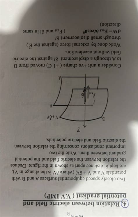 Relation Between Electric Field And Potential Gradient V V Imp Two Cl