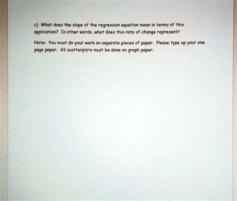 c what does the slope of the regression equation mean in terms of this