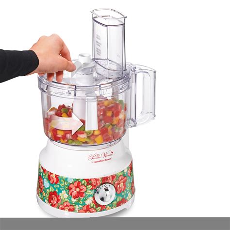 The Pioneer Woman Vintage Floral 10 Cup Food Processor By Hamilton
