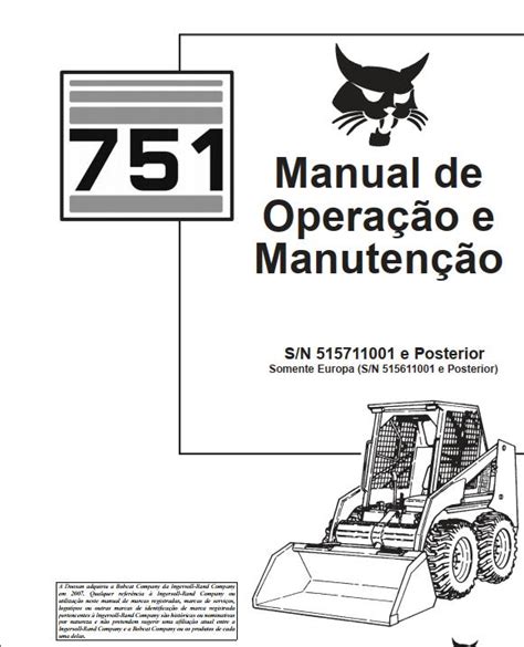 Bobcat Loader 751 Operation And Maintenance Manual Pt