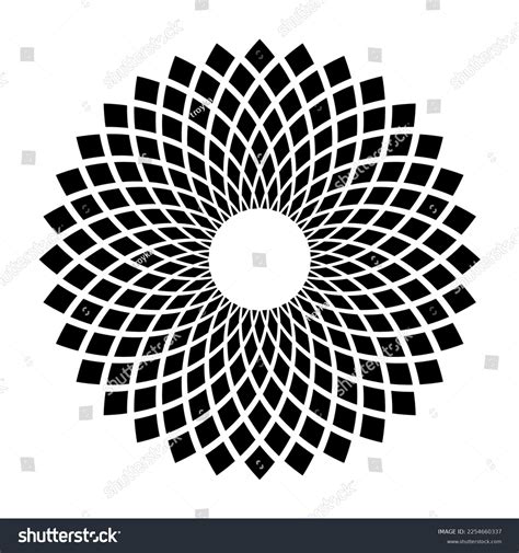 Abstract Decorative Geometric Radial Circle Pattern Stock Vector Royalty Free 2254660337
