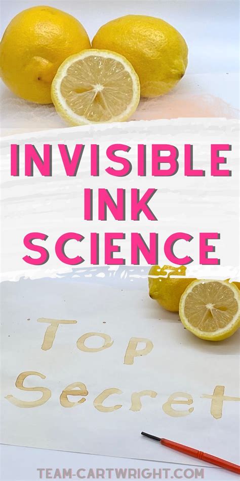 lemon juice secret writing diy invisible ink science team cartwright