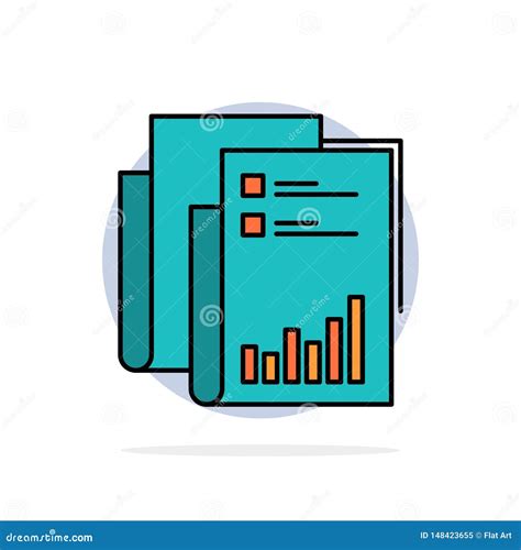 Report Analytics Audit Business Data Marketing Paper Abstract Circle Background Flat Color