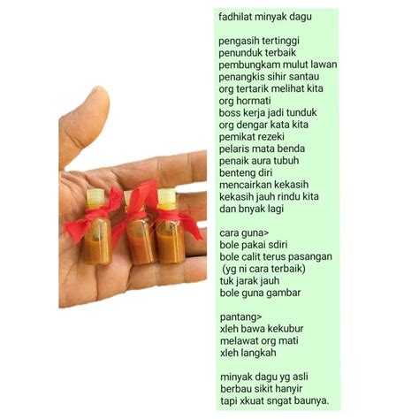Minyak Daguu Minyak Baikpengsih Shopee Malaysia