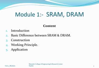 Module SRAM DRAM PPTX