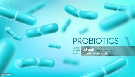 Probiotic Bacteria Lactobacillus Acidophilus Stock Illustration