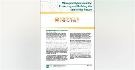 Microgrid Cybersecurity Protecting And Building The Grid Of The Future Microgrid Knowledge