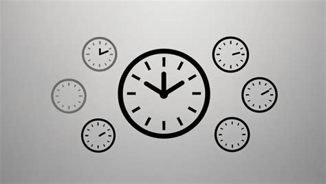 Minimalist Clock Icons Representing Time Management Concepts Premium Ai Generated Image