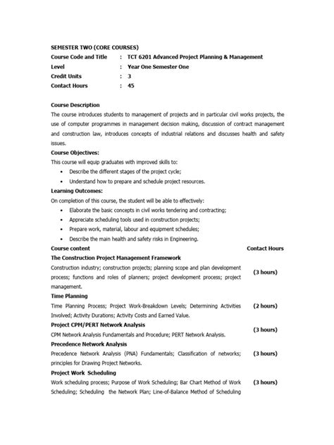 Advanced Project Planning Pdf Project Management Business