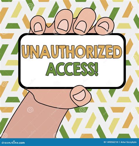 Word Writing Text Unauthorized Access Business Concept For Use Of A
