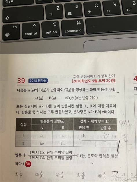 화학 이 문제에서 C의 단위 부피의 의미 지식in