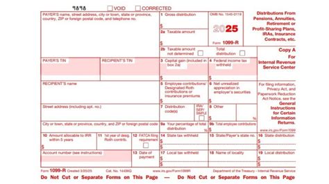 Form 1099 R Instructions 2025 2026