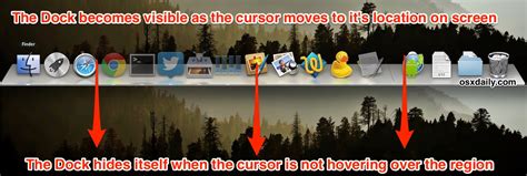 Hide And Show The Dock In Mac OS X