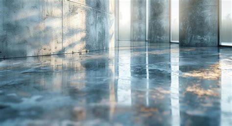 A Minimalist Indoor Architecture Interior With Reflection And Light