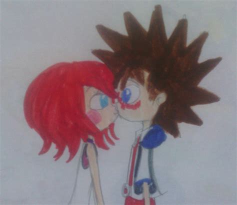 Sora And Kairi Kiss By Mixtoons On Deviantart
