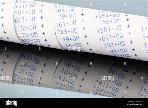 The Calculation Strip Of A Pocket Calculator On A White Background Symbol Photo For Controlling