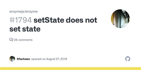 SetState Does Not Set State Issue Enzymejs Enzyme GitHub
