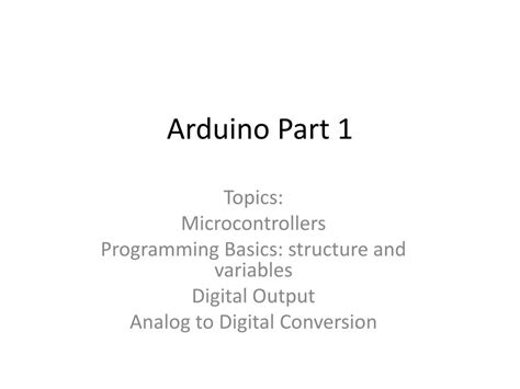 PPT Arduino Part PowerPoint Presentation Free Download ID