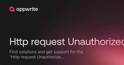 Request Unauthorized Threads Appwrite