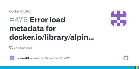 Error Load Metadata For Libraryalpine312 With V301