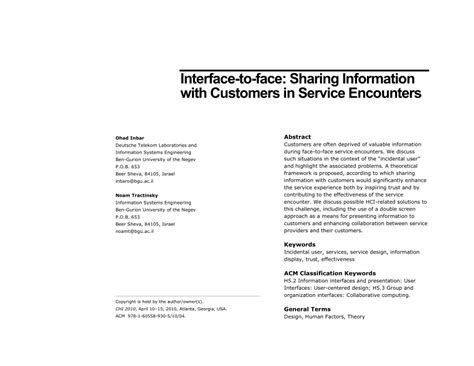 Face To Face Encounter Samples