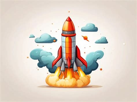 Premium Photo A Rocket With A Red Rocket On The Top