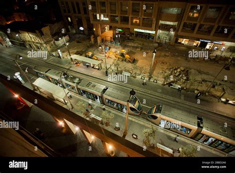 Jerusalem Light Rail Stock Photo Alamy