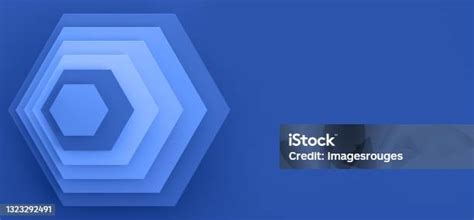 화살표가 있는 추상적인 파란색 배경입니다 육각 기술 0명에 대한 스톡 사진 및 기타 이미지 0명 3차원 형태 개념 Istock