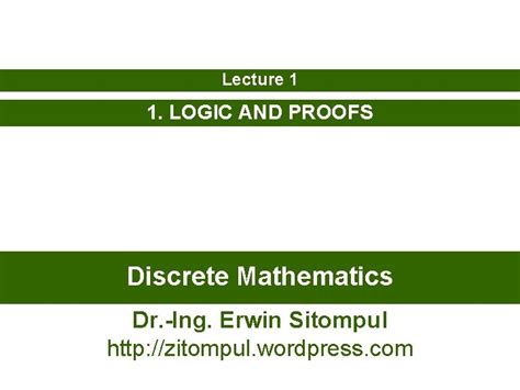 Lecture 1 0 Introduction To Discrete Mathematics Discrete