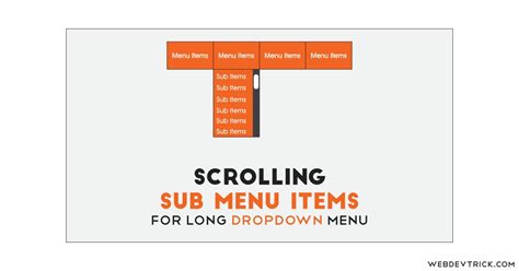 Scrolling Sub Menu Items For Long Dropdown Menu With JQuery CSS Web Development Design