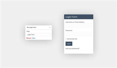 wiz login form widget wiz elementor wordpress theme