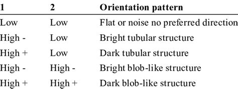Possible Orientation Patterns Based On The Value Of Eigenvalues λ 1 λ
