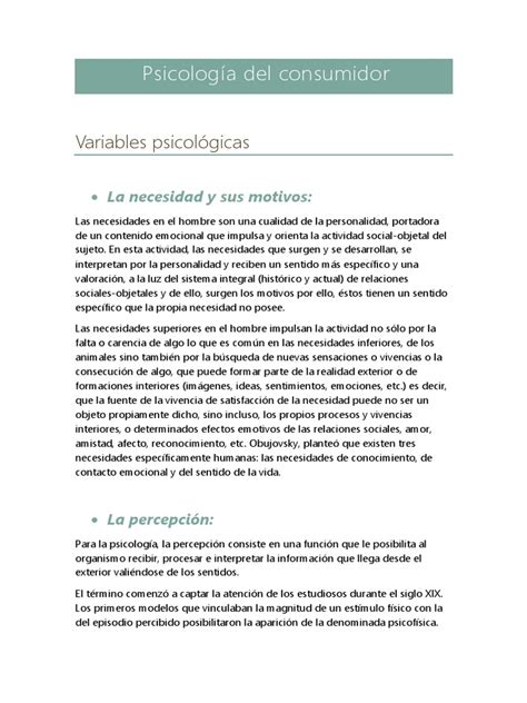 Variables Psicologicas Pdf Aprendizaje Las Emociones