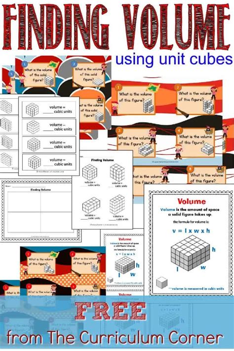 Finding Volume Using Unit Cubes The Curriculum Corner