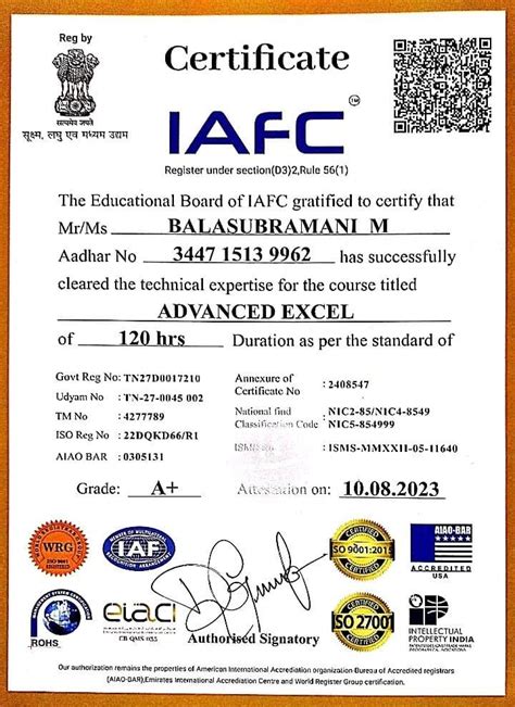 balasubramani m on linkedin i m happy to share that i have successfully completed advanced excel…