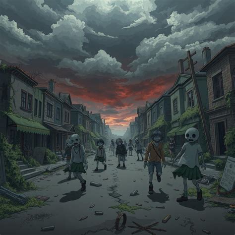 Anime Apocalypse Zombie Infested Town
