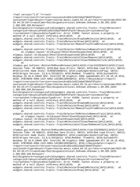Sims 4 Desync Error Report Analysis Pdf Computers