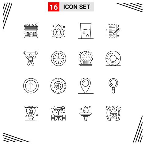 16 Universal Outlines Set For Web And Mobile Applications Athletics Shopping Done Paper
