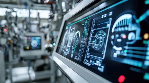 Advanced Technology Interface In Scientific Research Stock Image