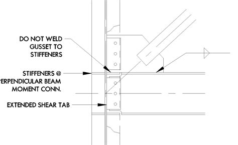 Best Steel Column Beam Brace Joint To The Column Weak Axis Web Direction Eng Tips