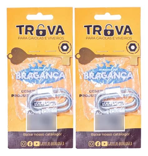 Kit 2 Unidades Trava De Ferro Para Gaiolas E Viveiros Mercadolivre