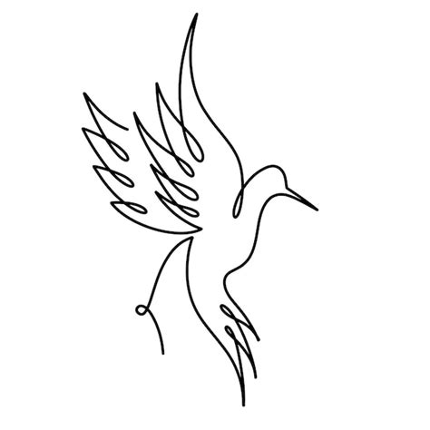 Premium Vector Vector Continuous One Line Hummingbird Illustration