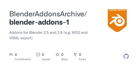 GitHub BlenderAddonsArchive Blender Addons Addons For Blender And E G MD And