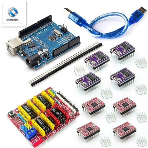 중국 저가형 cnc 쉴드 v3 조각 기계 3d printe 4pcs drv8825 또는 a4988 arduino용 드라이버
