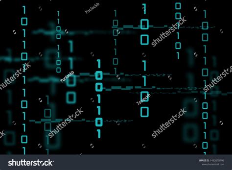 Binary Data Matrix Network Technology Background Stock Illustration