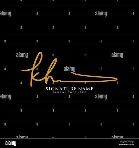 Kh Signature Stock Vector Images Alamy